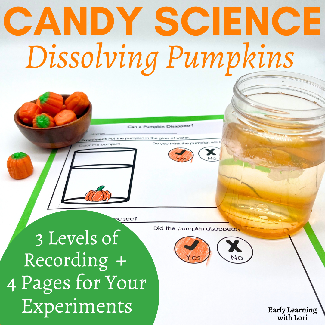 Halloween Candy Science Experiment: Dissolving Pumpkins